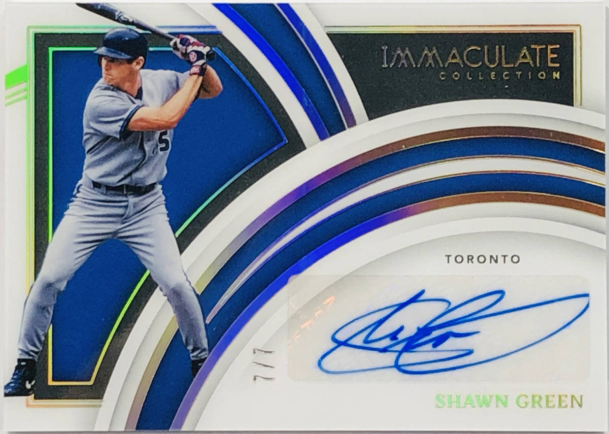 【目立った傷や汚れなし】【グリーン/Shawn Green】2022 Panini Immaculate Clearly Immaculate Signatures Auto 直筆サイン ...