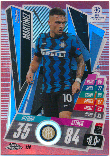 【目立った傷や汚れなし】Lautaro Martinez 2020-21 Topps Chrome Match Attax UEFA Champions League Red ...