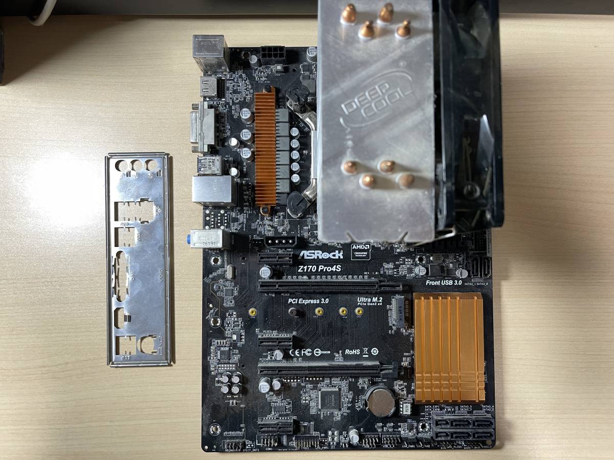 【目立った傷や汚れなし】【クーラー/マザボ/CPUセット】ASRock Z170Pro4S & Intel Core i7-6700K ...