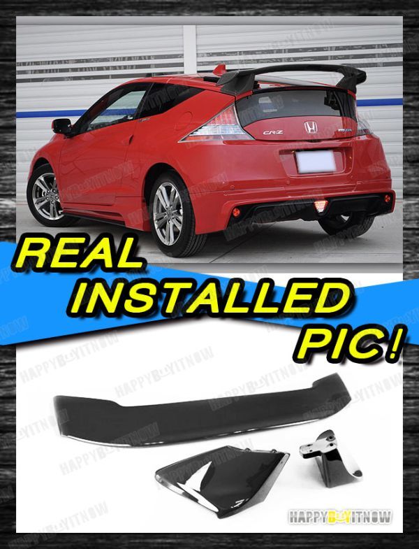 【未使用】限定色塗装 艶あり黒 ソリット黒 ホンダ用 CRZ CR-Z 初代 2010-2017 ZF1 ZF2 リア トランク ウィングスポイラー M 軽くて強いABS材質 の落札情報詳細 ...