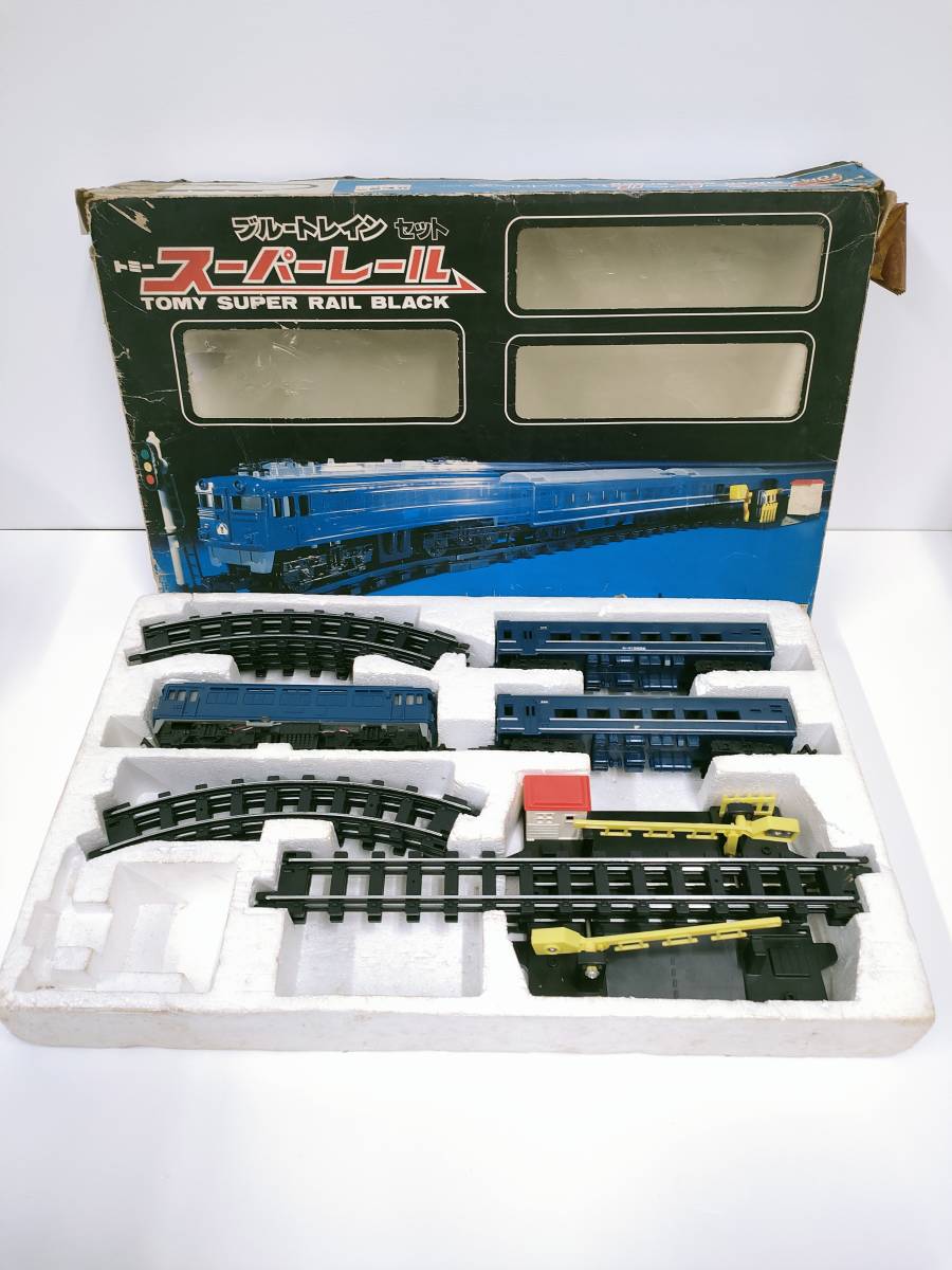 【傷や汚れあり】トミー スーパーレール D-51 蒸気機関車 ポイントレール ED-75 電気機関車 保存箱付き 3点セット レトロ ...