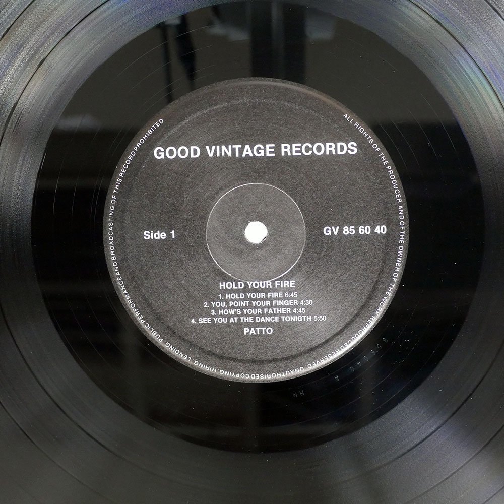 【やや傷や汚れあり】米 PATTO/HOLD YOUR FIRE/GOOD VINTAGE GV 85 60 40の落札情報詳細 ...