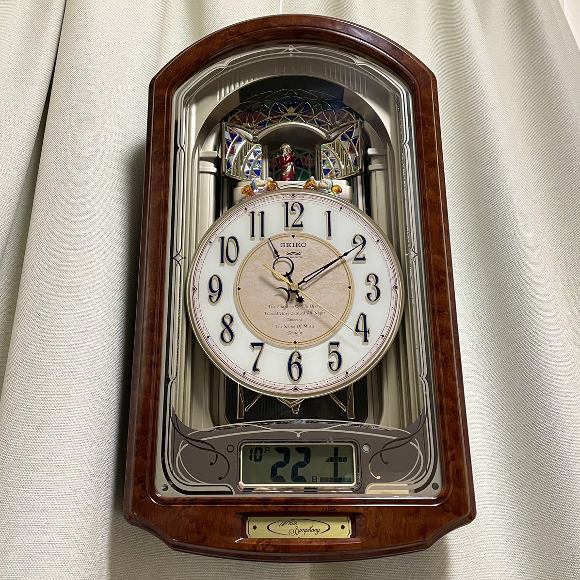 【傷や汚れあり】動作確認済み からくり動作OK セイコー SEIKO からくり時計 ウェーブシンフォニー RE556B ミュージカル ...