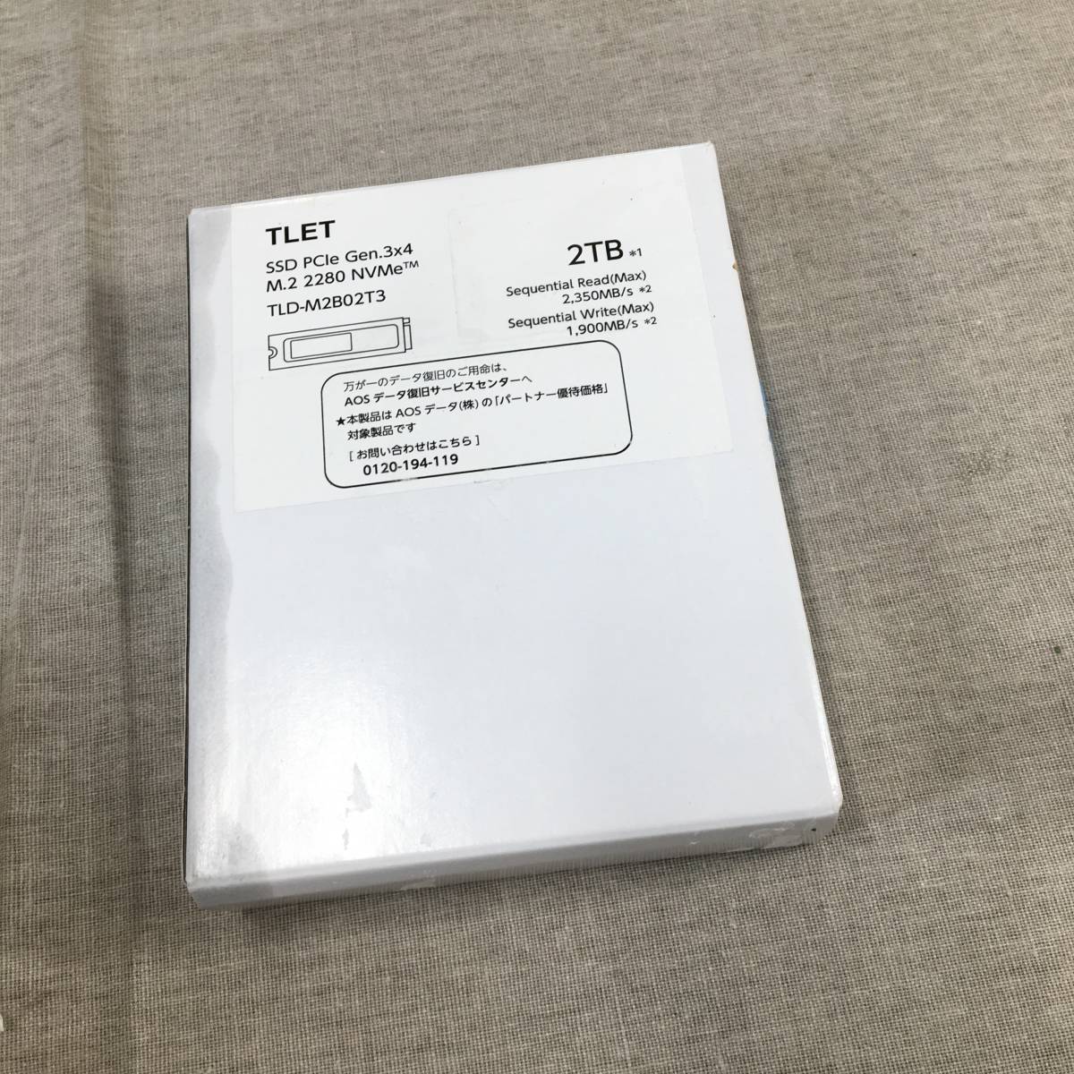 【目立った傷や汚れなし】現状品 東芝エルイートレーディング(TLET) 内蔵SSD 2TB PCle Gen3x4 M.2 2280 TLD ...
