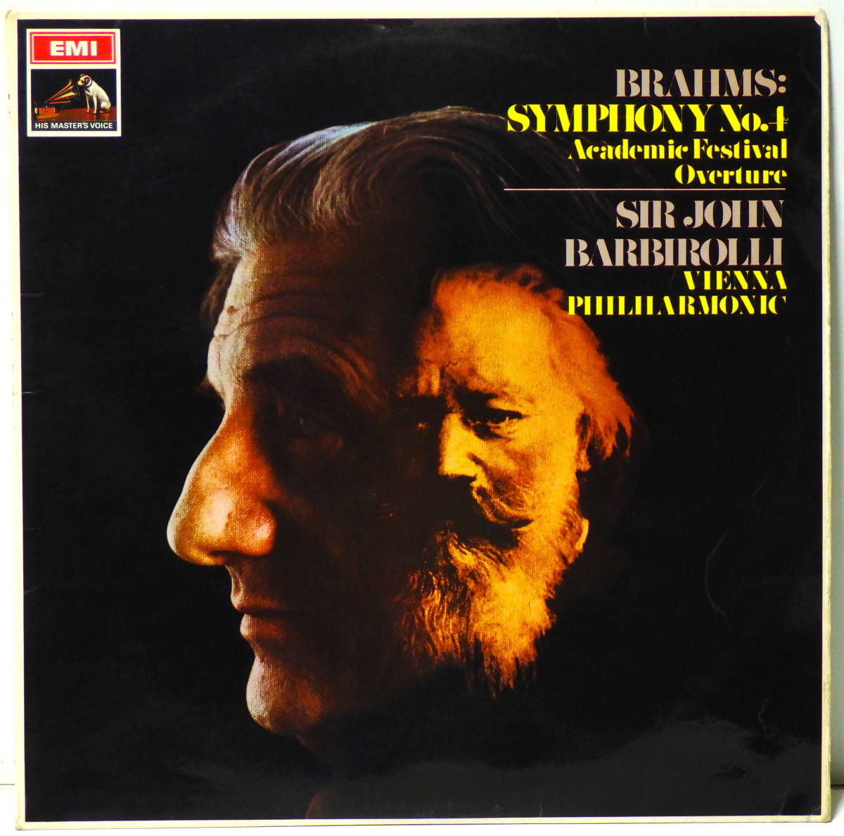 【傷や汚れあり】英国盤 バルビローリ ブラームス 交響曲 第3番 BARBIROLLI BRAHMS SYMPHONY NO.4 HMV ASD 2433 MADE IN GT.BRITAIN ...