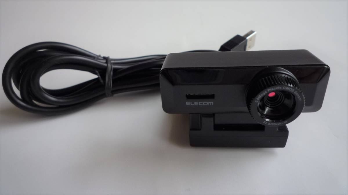 【目立った傷や汚れなし】良品 ELECOM エレコム Webカメラ ウェブカメラ UCAM—C750FBBK ブラック 黒 マイク内蔵 フルHD 500万画素 高精細 Full HD対応の落札 ...