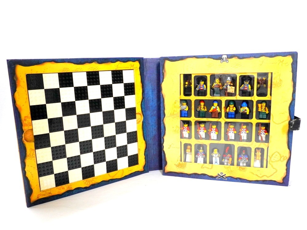 【やや傷や汚れあり】1000円スタート LEGO Chess PIRATES レゴブロック チェス パイレーツ 852751 基盤板 人形 ...