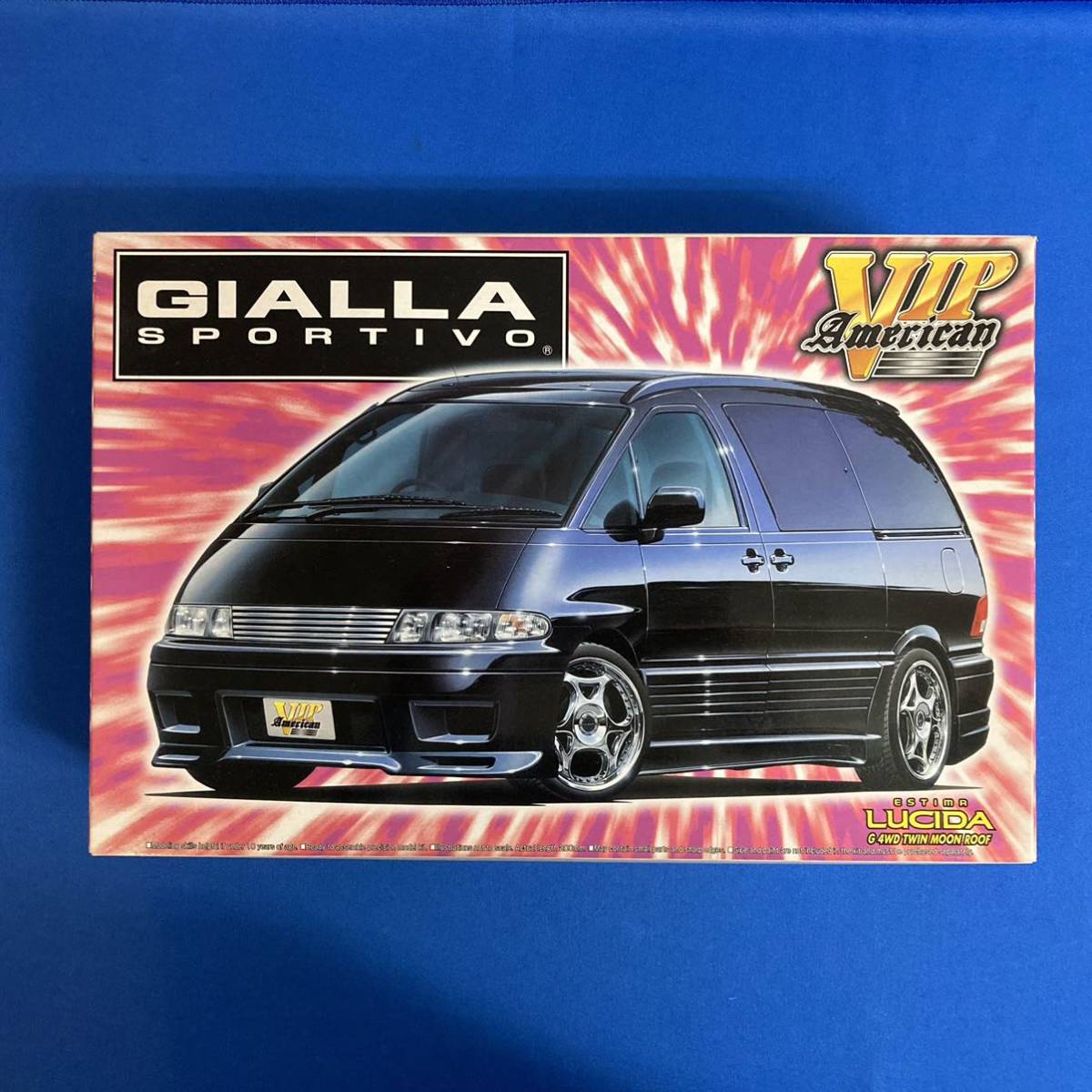 【傷や汚れあり】アオシマ 1/24 VIPアメリカンシリーズ GIALLA SPORTIVO ESTIMA LUCIDA エスティマルシーダ ...