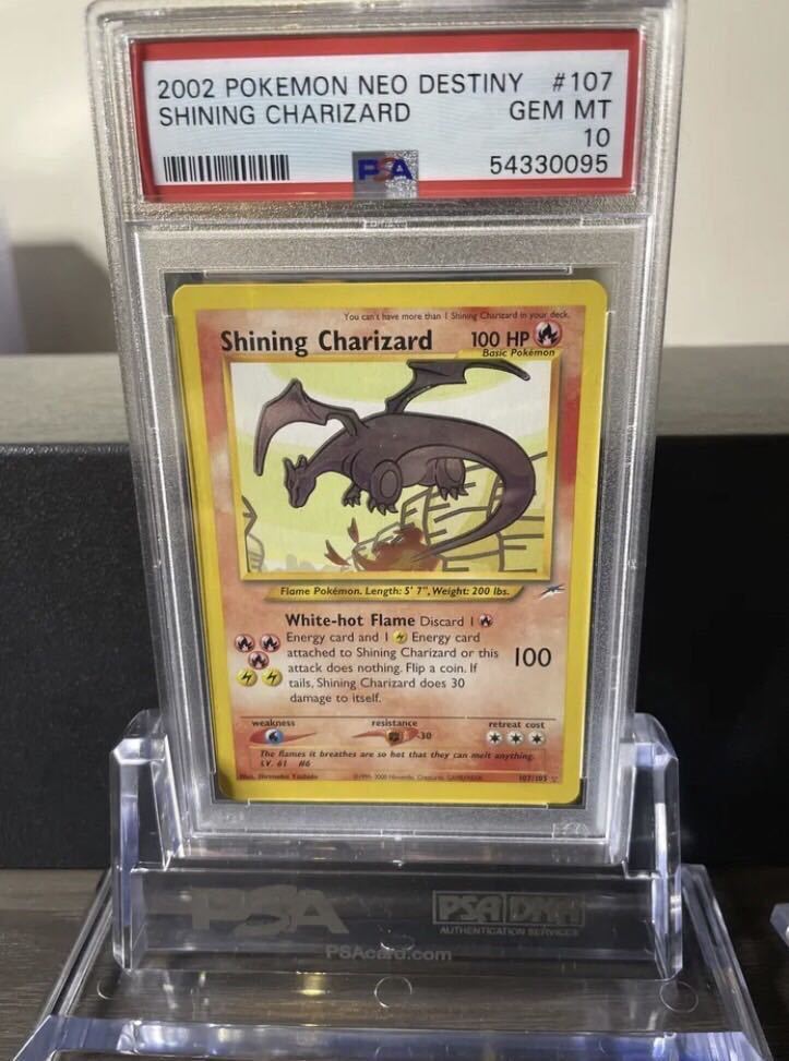 【未使用】Shining Charizard Holo Pokemon Card Neo Destiny 107/105 PSA10 GEM MINT ひかるリザードン ポケモンカードの落札 ...