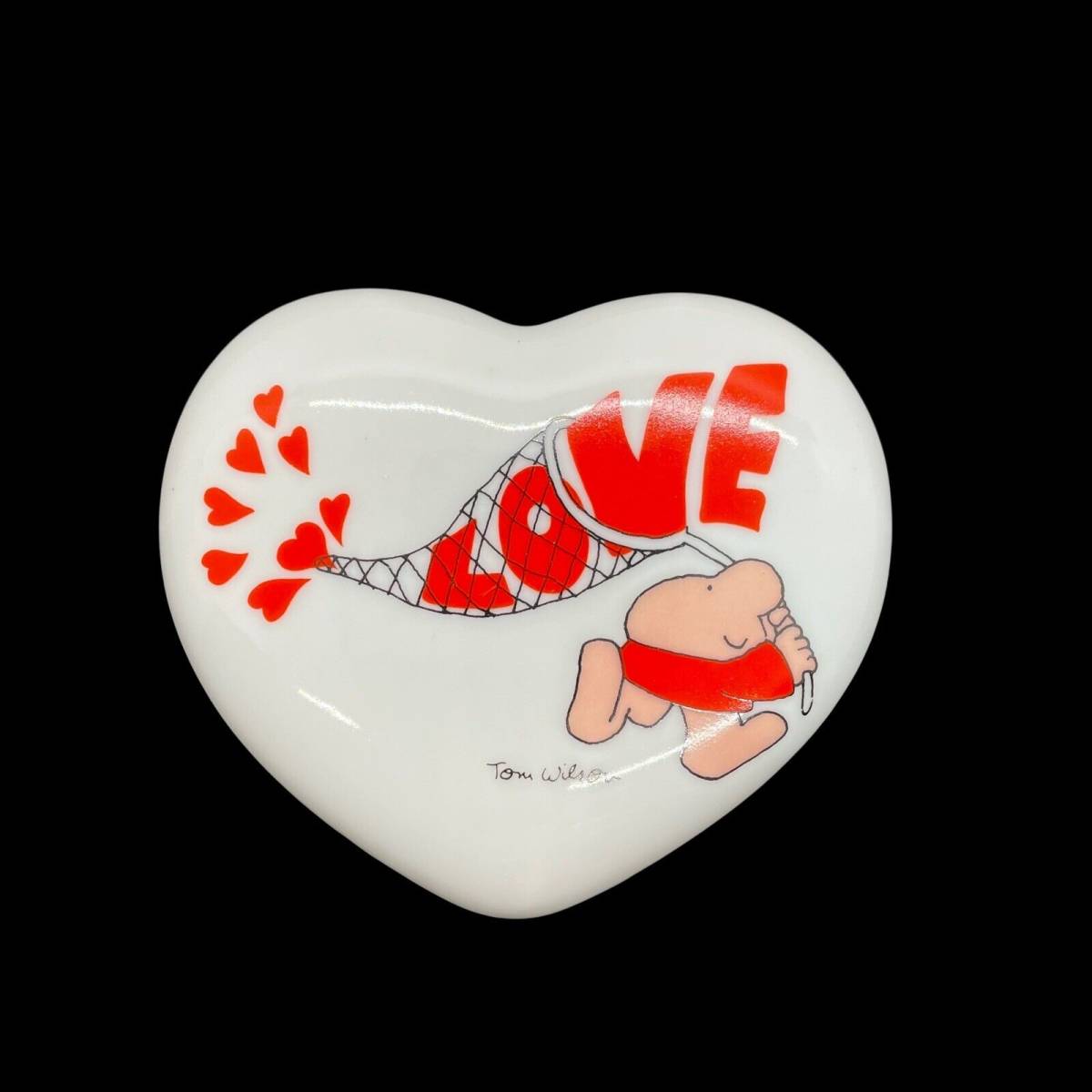 【やや傷や汚れあり】VTG Tom Wilson ZIGGY Love Hearts Net 4" Red Heart Shaped ...