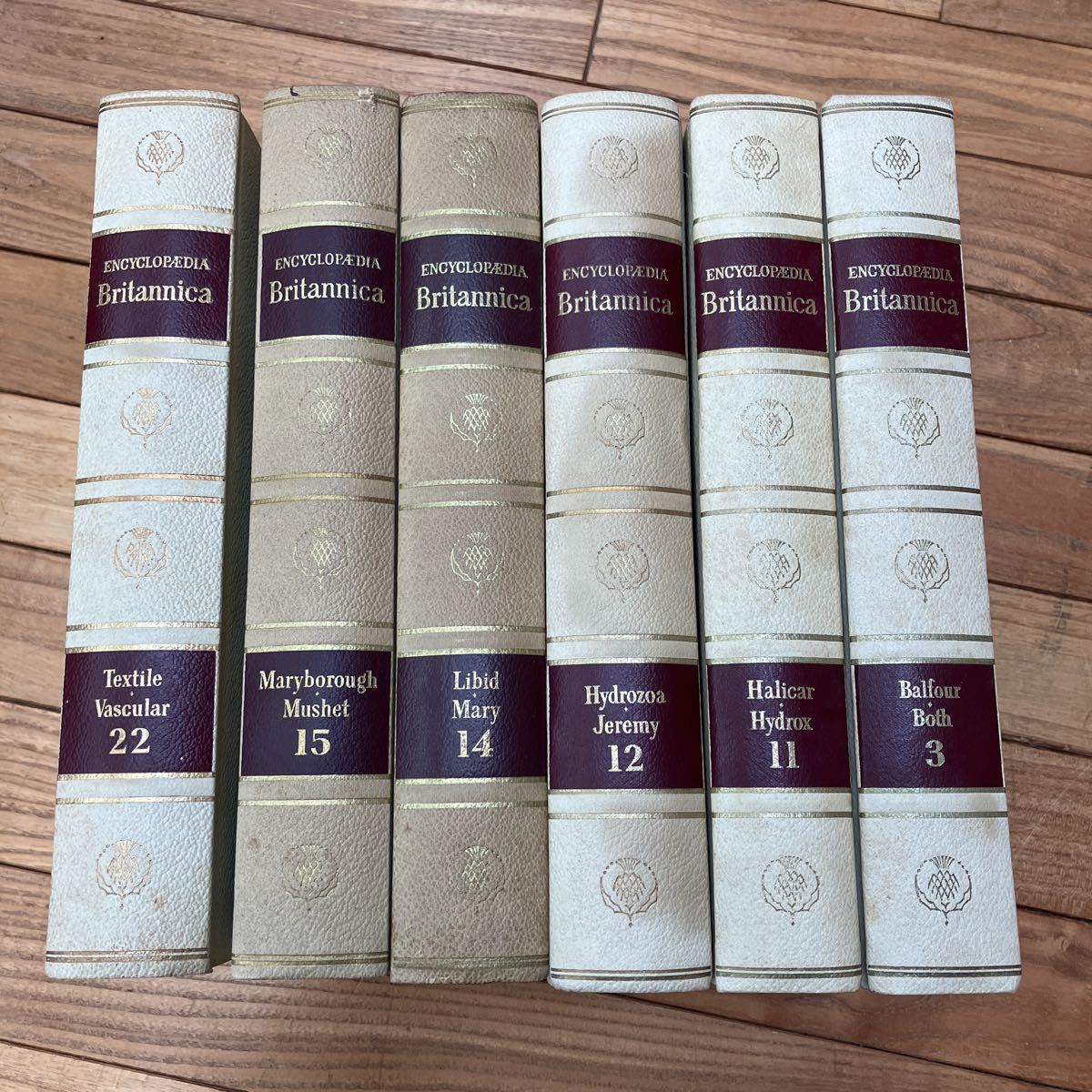 【傷や汚れあり】F-ш/ 洋書 ENCYCLOPAEDIA Britannica 3〜22 不揃い6冊まとめ 著/William Benton ...