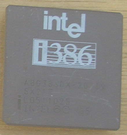 【やや傷や汚れあり】Intel i386DX A80386DX-20 IV 一応ジャンクの落札情報詳細 - ヤフオク落札価格情報 オークフリー