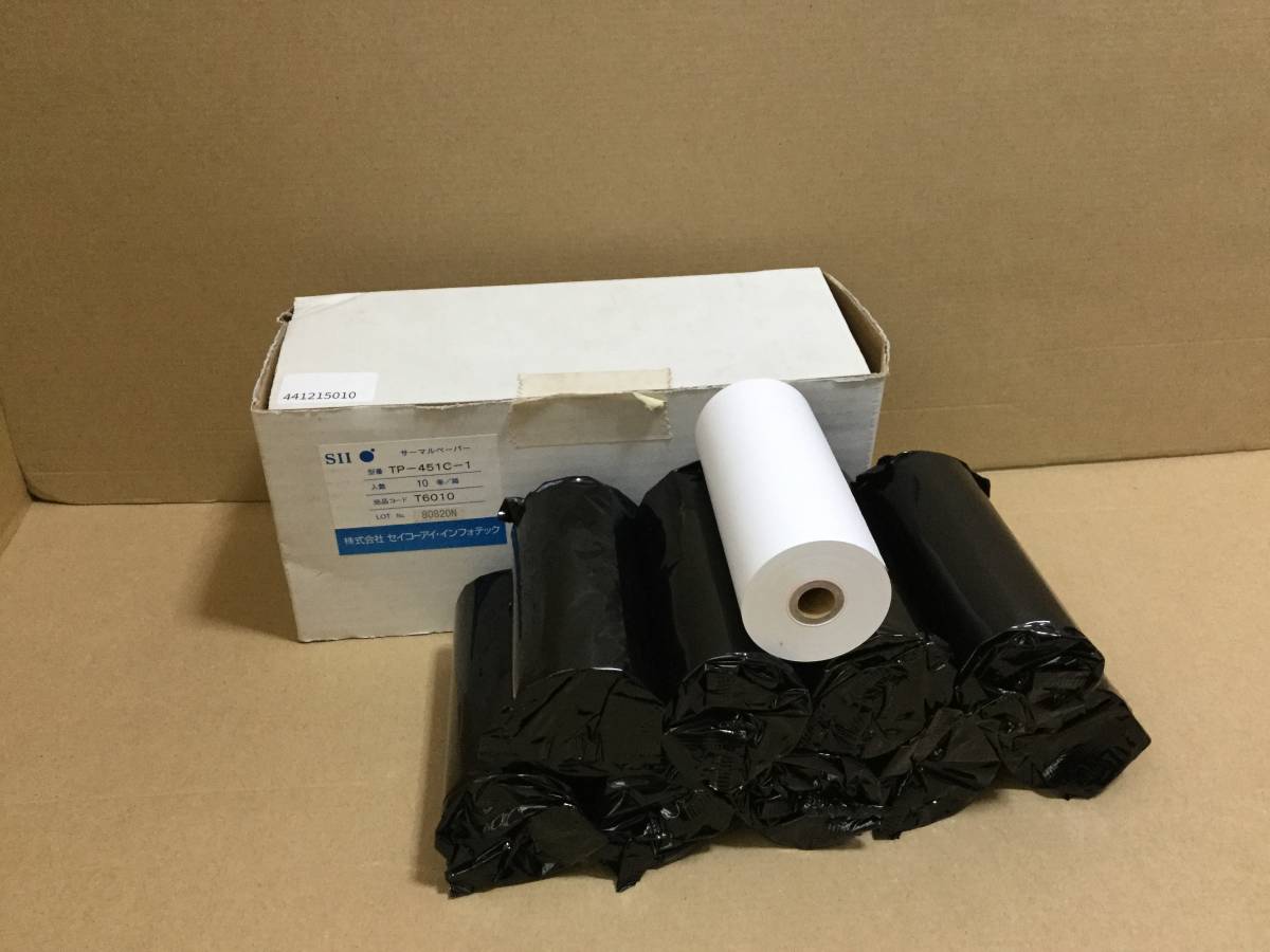 【未使用】44125010 サーマルペーパー 10個 T6010 TP-451C-1 セイコーアイ・インフォテック 感熱紙 SIIの落札情報 ...