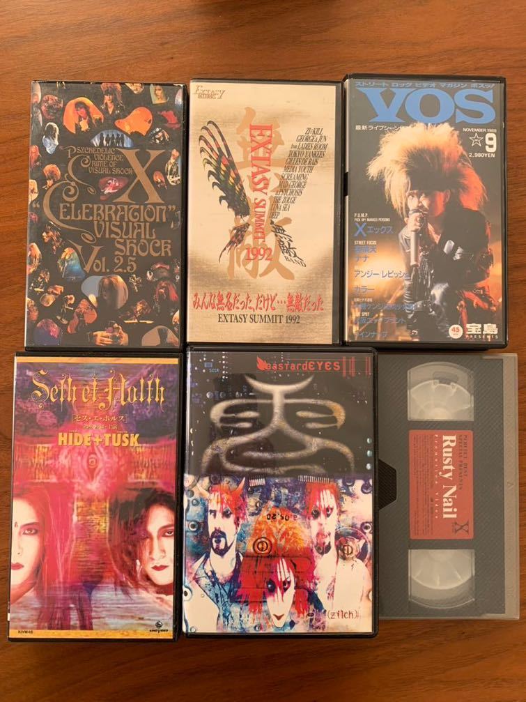【傷や汚れあり】VHSビデオセット X「VISUAL SHOCK Vol.2.5」X JAPAN「Rusty Nail」「EXTASY SUMMIT 1992」「Seth et Holth ...
