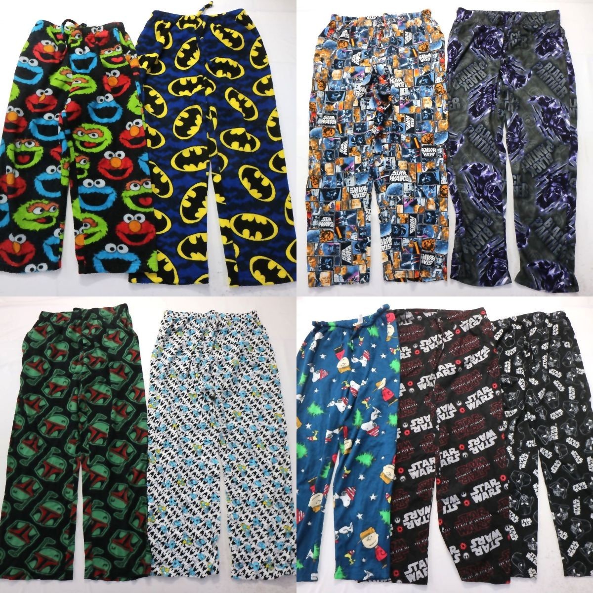 【やや傷や汚れあり】 パジャマパンツ set キャラ系 スターウォーズ 他 (MIXL) 9枚セット まとめ売り 古着卸 1円スタート 最落 ...