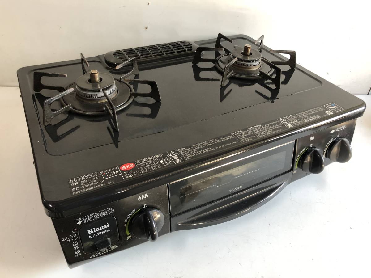 【傷や汚れあり】B服u627 Rinnai リンナイ ガスコンロ RT31NHS-L RT31NS LPガス プロパンガス 14年製 左強火力 ...