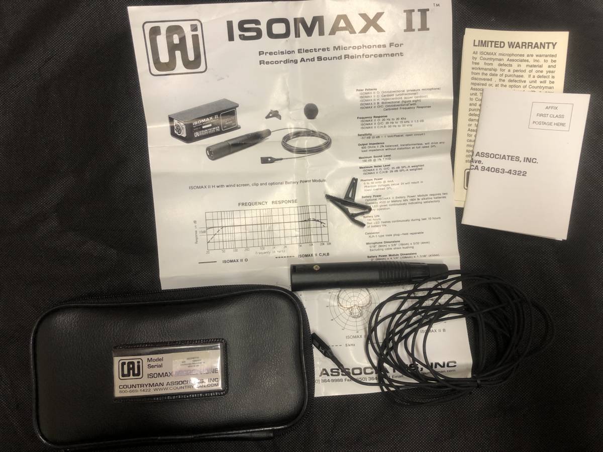【やや傷や汚れあり】【ピンマイク】COUNTRYMAN ISOMAX II C カントリーマン ピンマイク ケース付き 動作品の落札情報詳細 ...