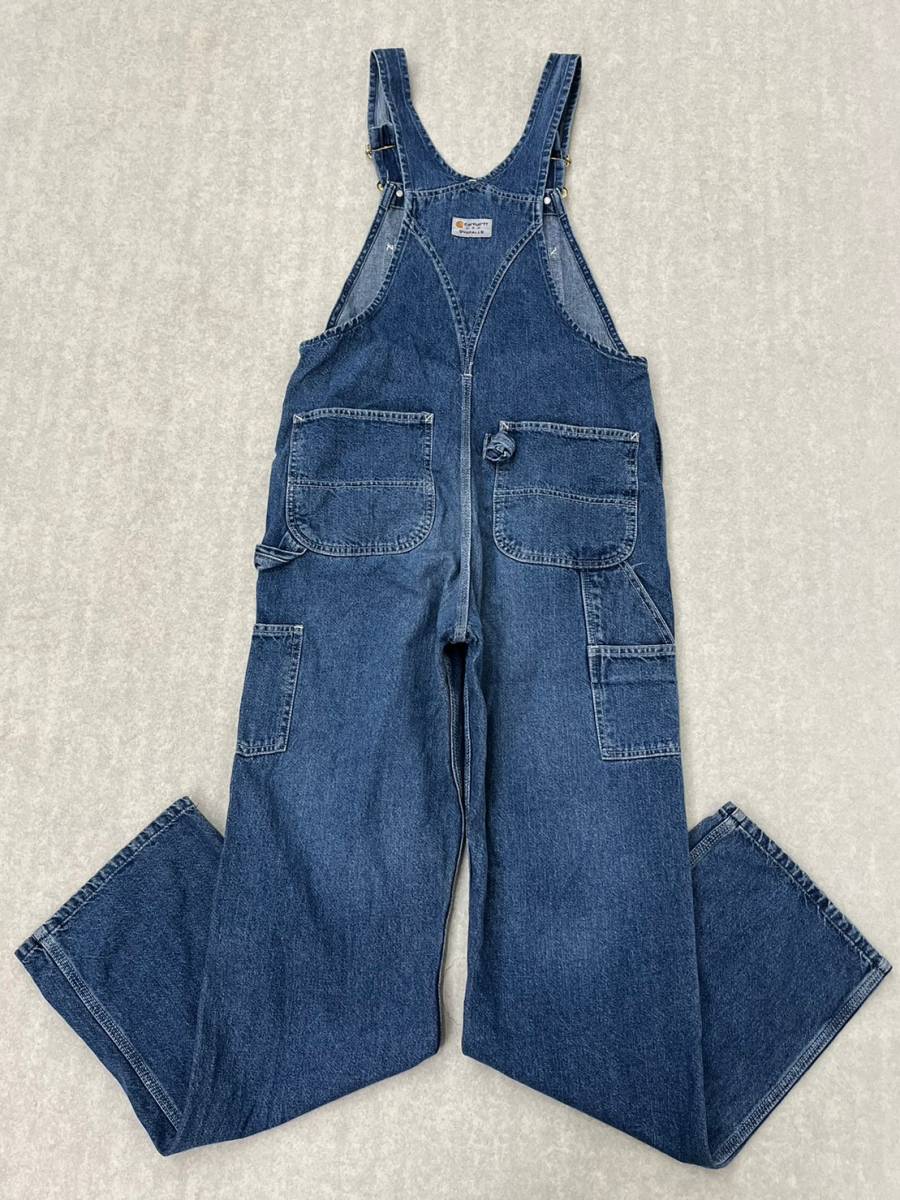 【目立った傷や汚れなし】We427 CARHARTT カーハート デニム オーバーオール ツナギ ワークウェア ブルー M の落札情報詳細 ...