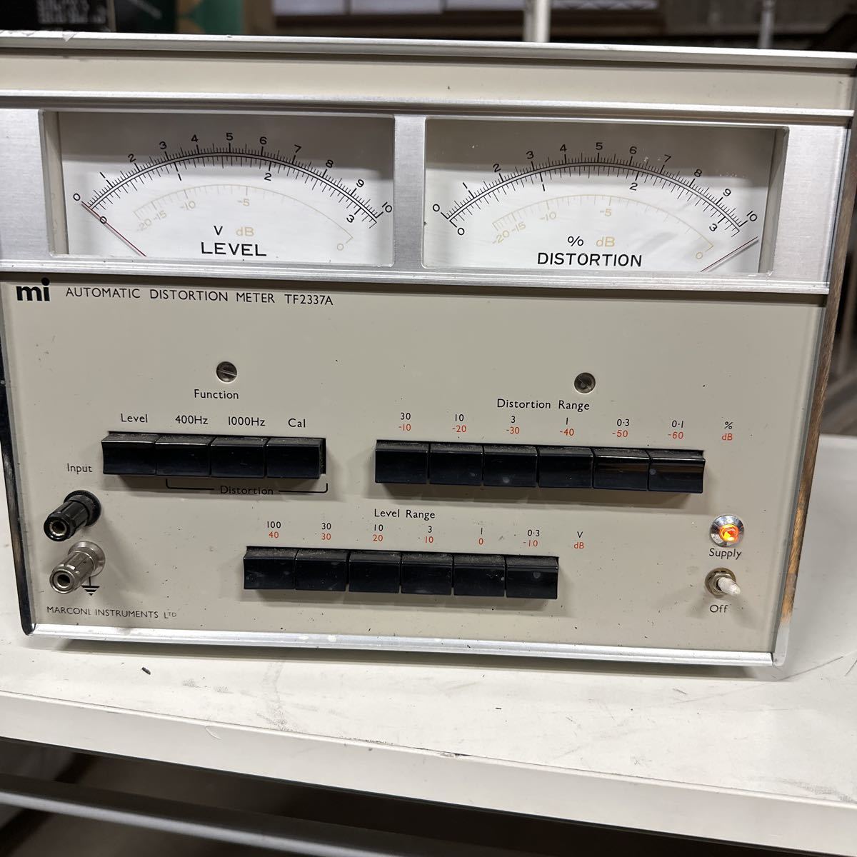 【やや傷や汚れあり】marconi instruments AUTOMATIC DISTORTION METER TF2337A 通電確認 ...