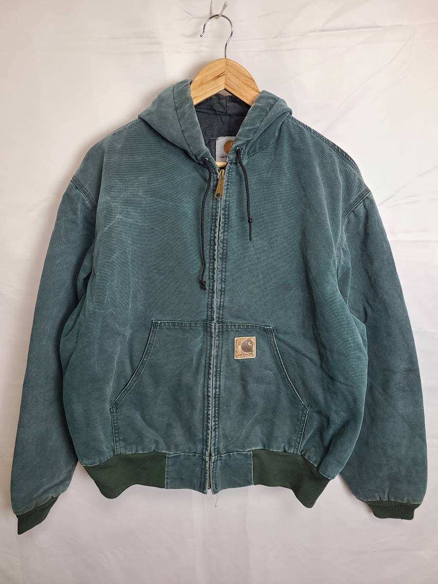 【傷や汚れあり】Carhartt/カーハート/アクティブジャケット/ACTIVE JACKET/アクティブパーカー/ブルゾン/L/USA製/裏地キルティング/80s/90s/ダック地/692 ...