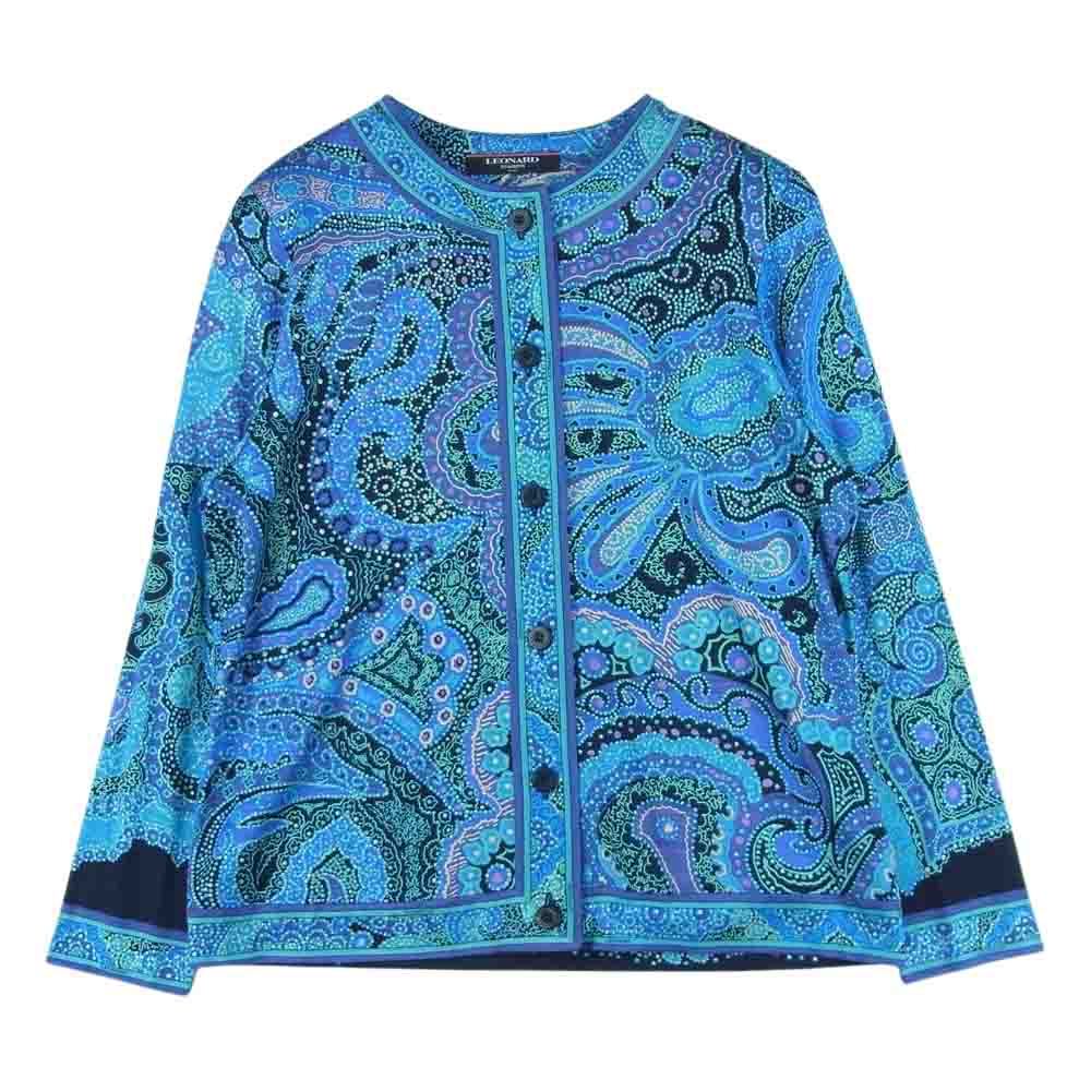 【傷や汚れあり】LEONARD レオナール FASHION ファッション シルク混 ウール ペイズリー 総柄 ニット カーディガン ジャケット L【中古】の落札情報詳細 - Yahoo ...