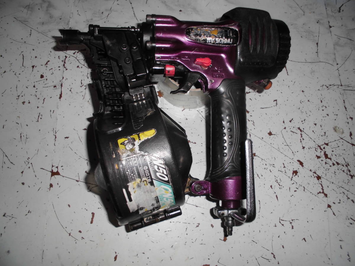【やや傷や汚れあり】日立 高圧釘打ち機 NV50HMJ 中古品 パープル の落札情報詳細| ヤフオク落札価格情報 オークフリー