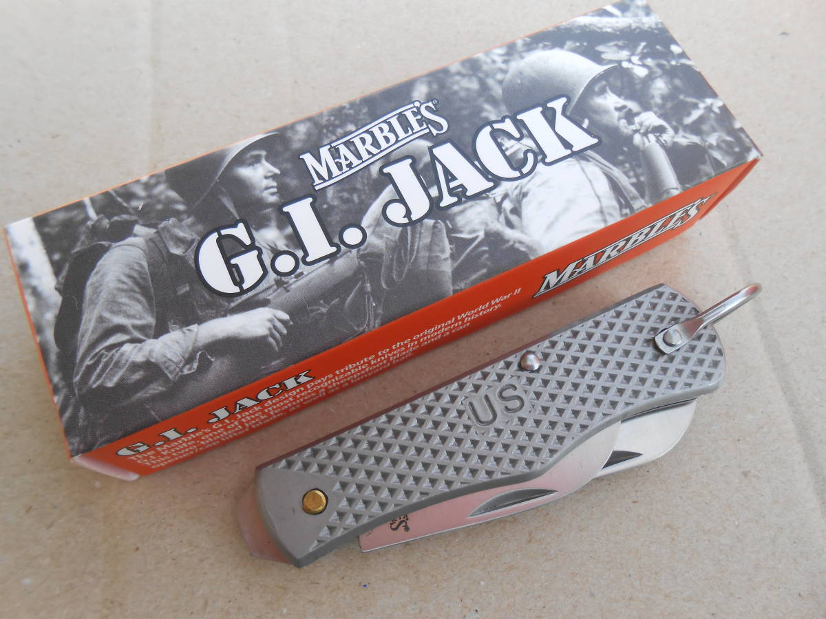 【目立った傷や汚れなし】598☆MARBLE'S GI JACK FOLDER. 缶切り.栓抜き☆マープルス G.I ツール.ミリタリー ...