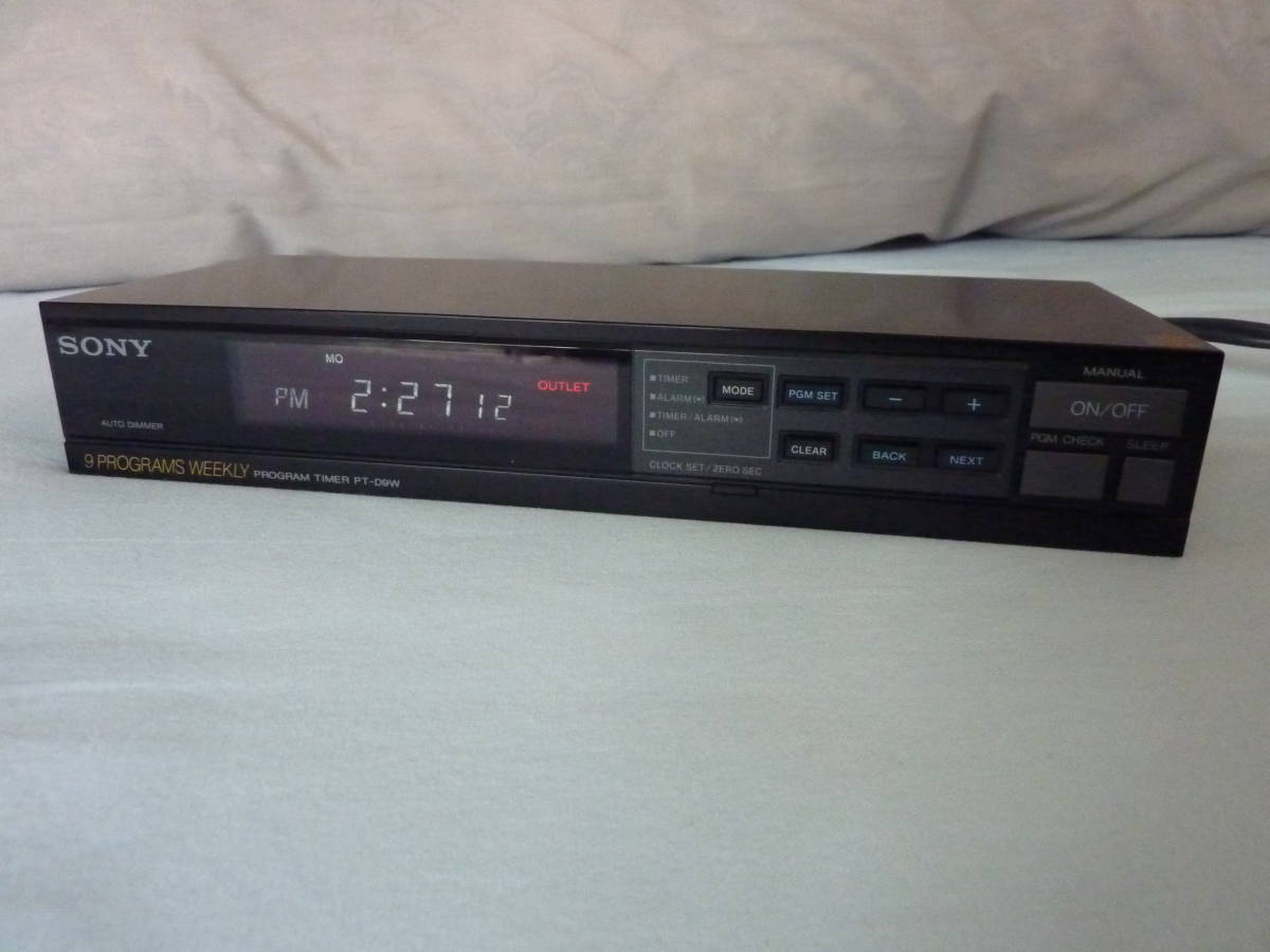 未使用 SONY ソニー 9 PROGRAMS WEEKLY プログラムタイマー PT-D9W 説明書・箱付 通電確認の落札情報詳細 - ヤフオク落札価格検索 オークフリー
