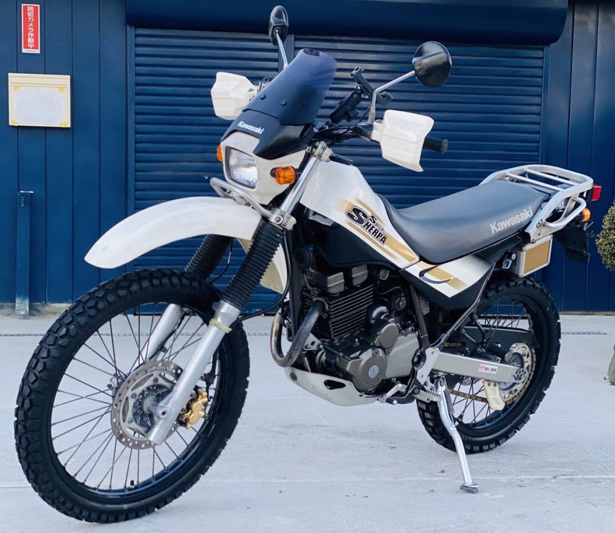 【目立った傷や汚れなし】Kawasaki Super-Sherpa スーパーシェルパ KL250G-030 12812km ETC・グリップ ...