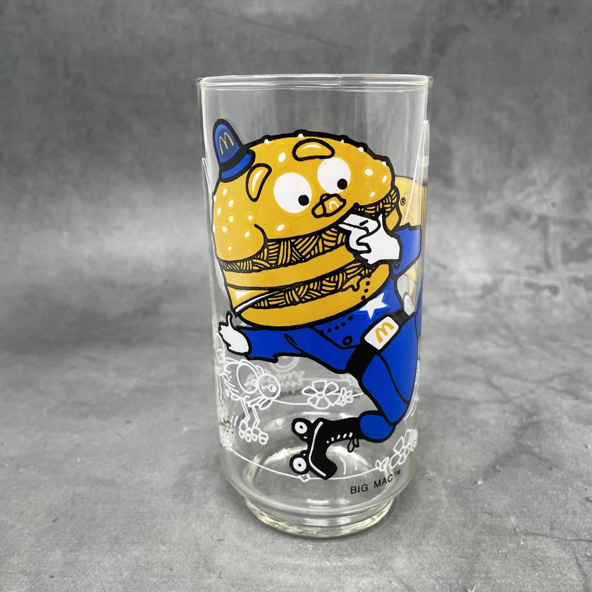 【傷や汚れあり】【1円スタート!!】 1970年代 マクドナルド McDonald’s ビックマックポリス グラス コップ マグカップ ...