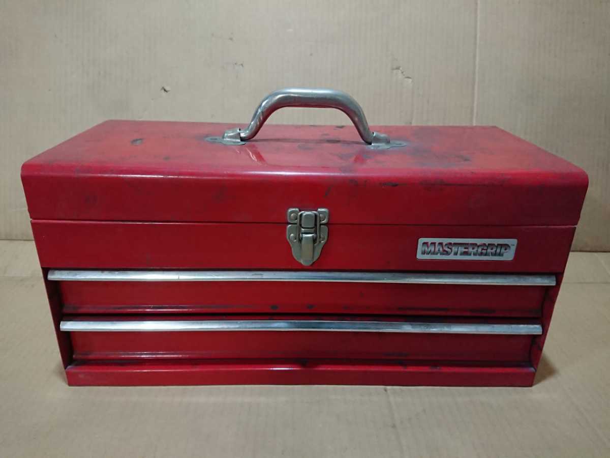 【やや傷や汚れあり】MASTERGRIP ツールセット 工具セット ツールボックス インチサイズ入り ハーレー等 外車のオートバイに マスター ...