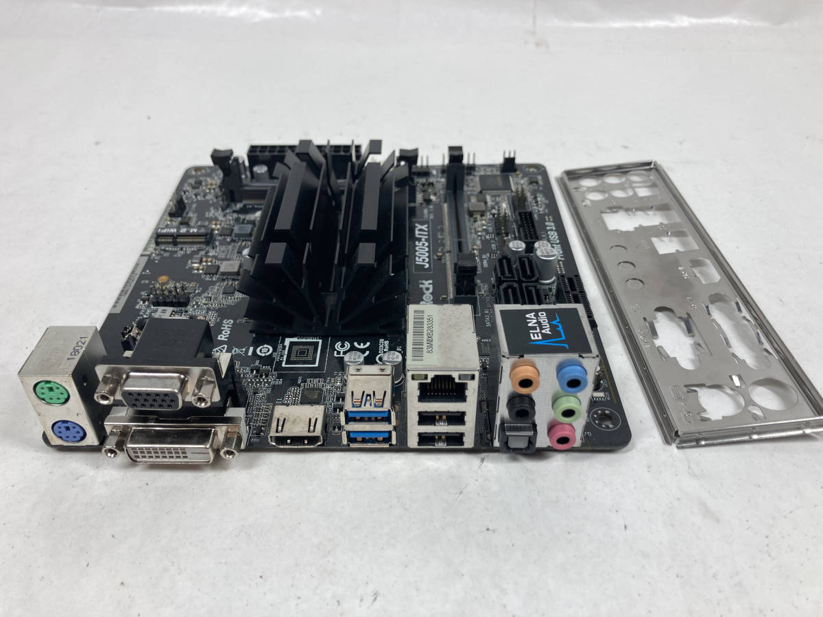 中古 Asrock J5005-ITX CPUオンボード Intel Quad-Core Pentium J5005 2.8GHz ...