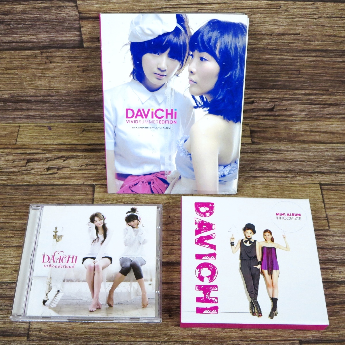 【やや傷や汚れあり】 Davichi (ダビチ) 韓国版CD3点セット/Mini Album In Wonderland/Innocence/1.5集 Vivid Summer Edition ...