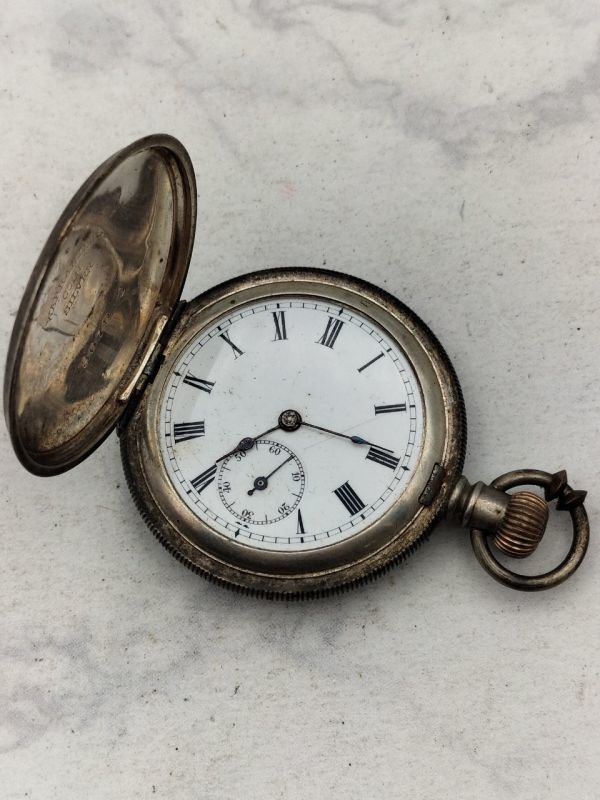 【やや傷や汚れあり】1円～ ジャンク品 RODE WATCH Co 手巻き スモセコ 懐中時計 ポケットウォッチ ケース/シルバー刻印有 ...