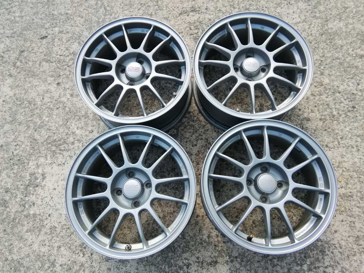 【傷や汚れあり】OZレーシング☆SUPERLEGGERA☆ ITALY〈イタリア〉アルミホイール 15インチ 4本セット 15x7J 4H-100+37 ハブ約53位 ガリあり 現状品 の落札 ...