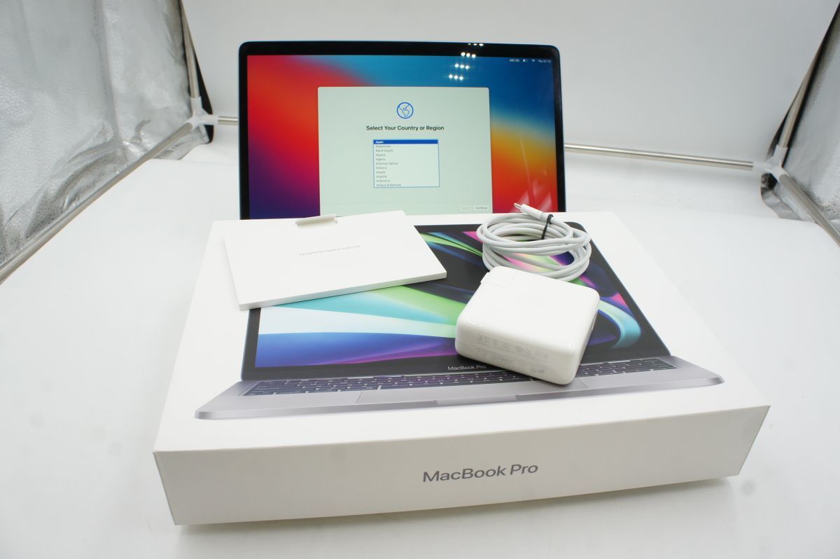 【未使用に近い】★【MacBook Pro 2020 13インチ M1 /16GB / SSD 512GB 充放電回数わずか9回Apple Care加入】☆（202212-04172 ...