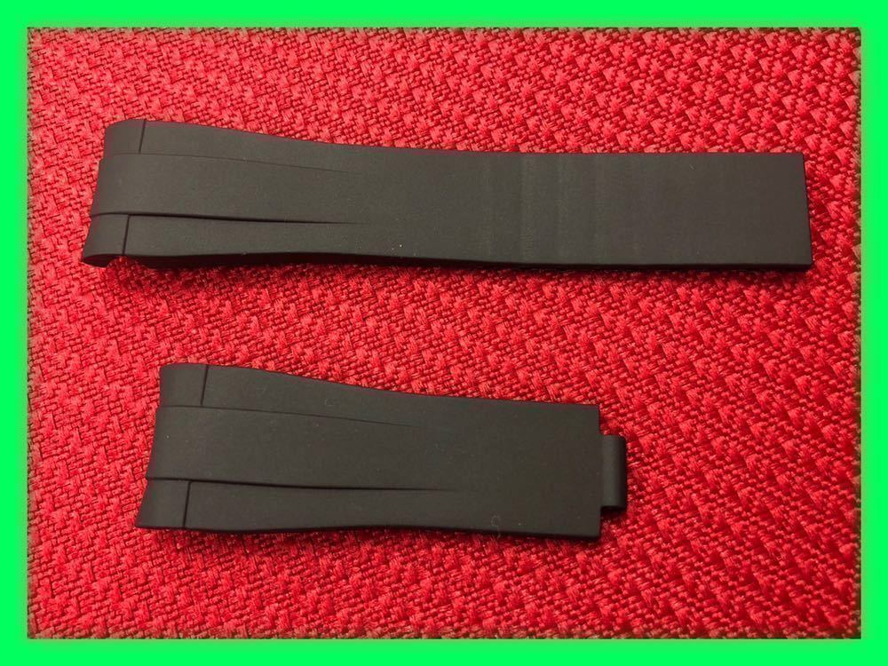 【未使用】新品！ブラック！ロレックス等に！20mm用ラバーベルト！ラバーバンド！サブマリーナ等に装着確認済み！No.ラバーBxBN(尾錠無 ...