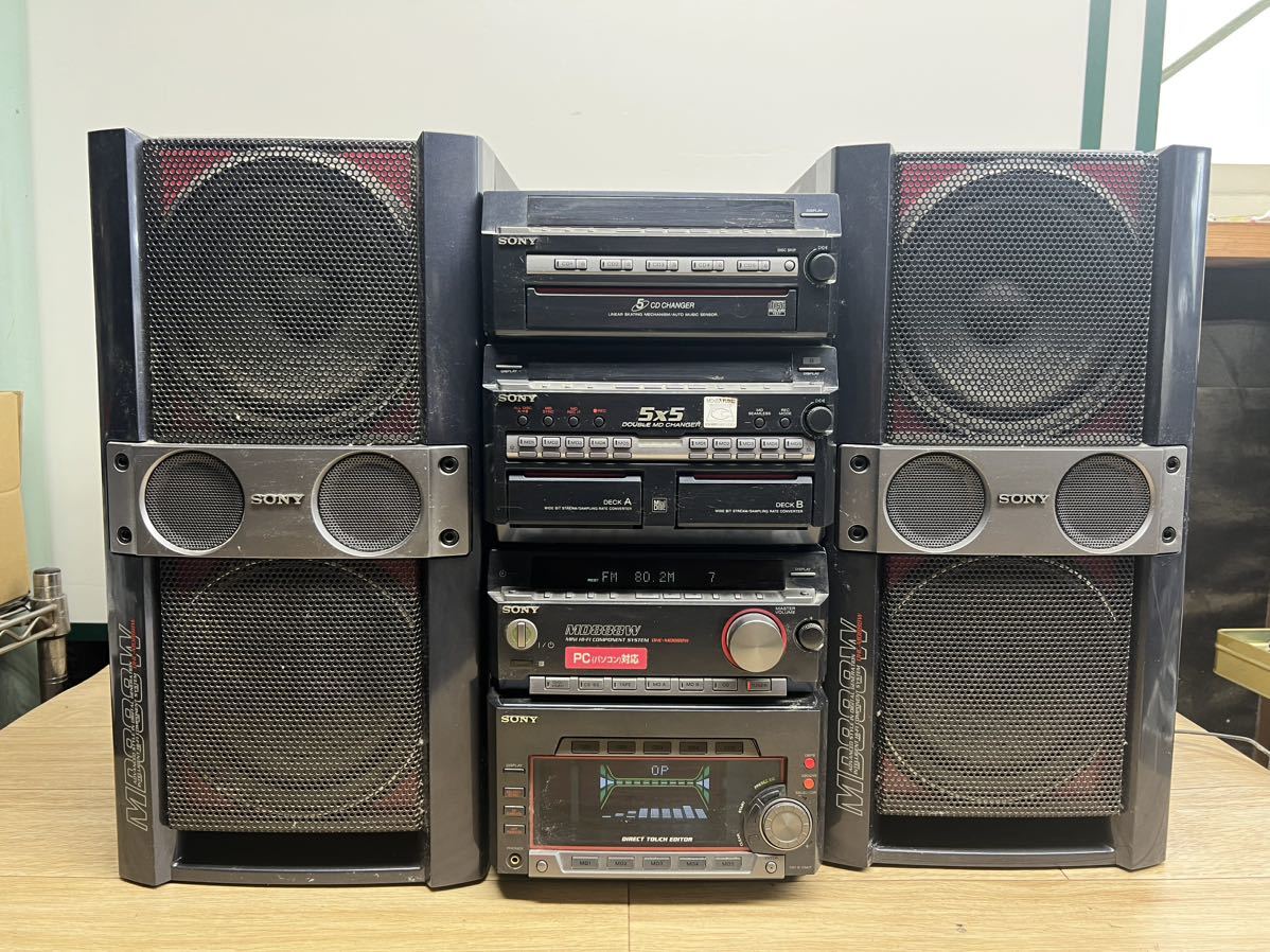 【傷や汚れあり】ジャンク】SONY STR-MD888W HMC-888Wコンポ システム SS-MD888W スピーカーペアの落札情報詳細 ...