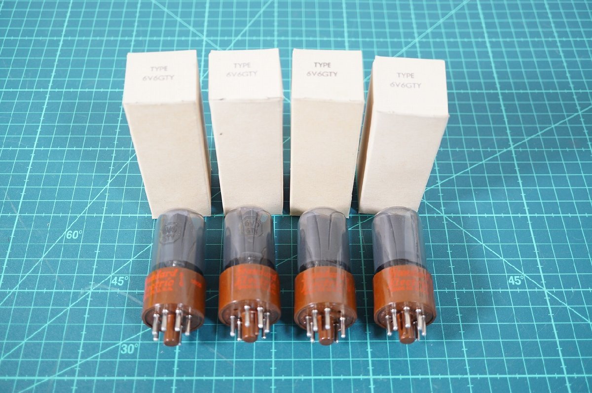 【未使用】[NZ] [S212060] 未使用品 SYLVANIA 6V6 GTY 真空管 4本 Standard Electric 6V6 ...