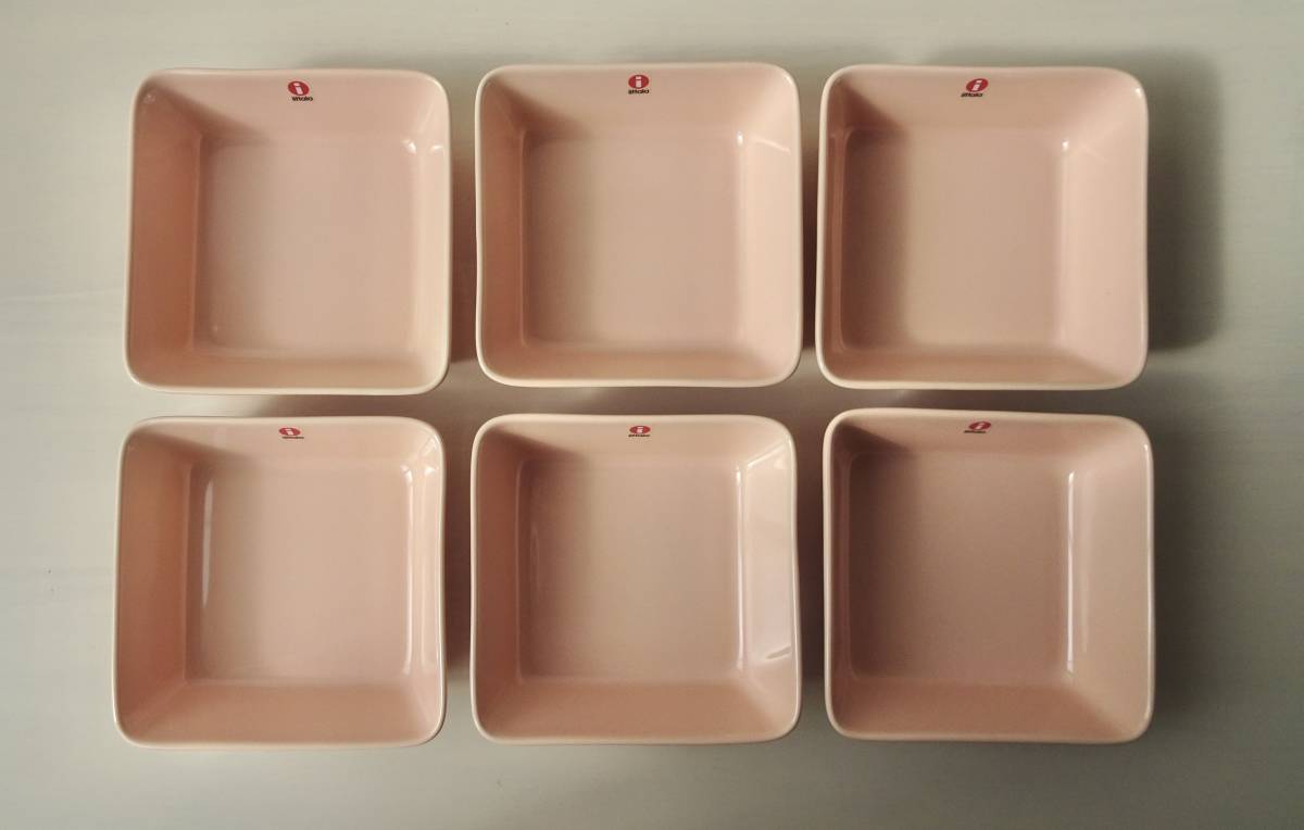 【未使用】 最終値下げ イッタラ ティーマ 12cm スクエアプレート パウダー 6枚セット iittala teema powderの落札 ...