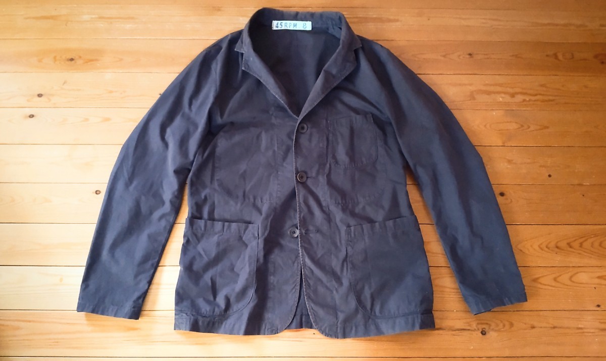 【やや傷や汚れあり】45rpm /3Bテーラードジャケット/ コットンポプリン/ ネイビー /紺の落札情報詳細 - ヤフオク落札価格検索 オークフリー