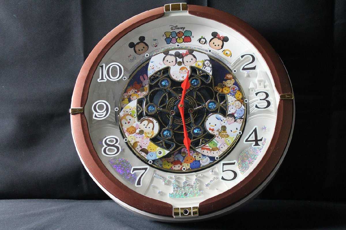 【やや傷や汚れあり】【1yP02465D】★美品★SEIKO CLOCK★セイコー★FW588B★Disney Time★ディズニータイム★ ...