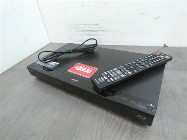 【傷や汚れあり】1TB☆13年☆シャープ/SHARP/AQUOS☆HDD/BDレコーダー☆BD-W1200☆リモコン付☆2番組同時録画☆3D ...