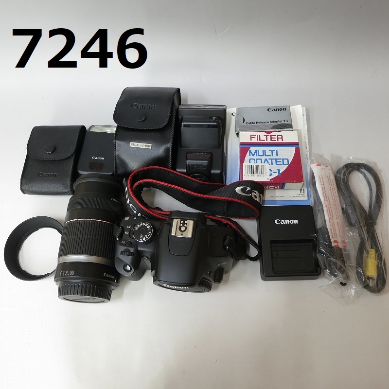 【やや傷や汚れあり】FK-7246 キャノン CANON EOS KISS X2 EF-S 55-250mm 1:4-5.6 簡易動作OK ...