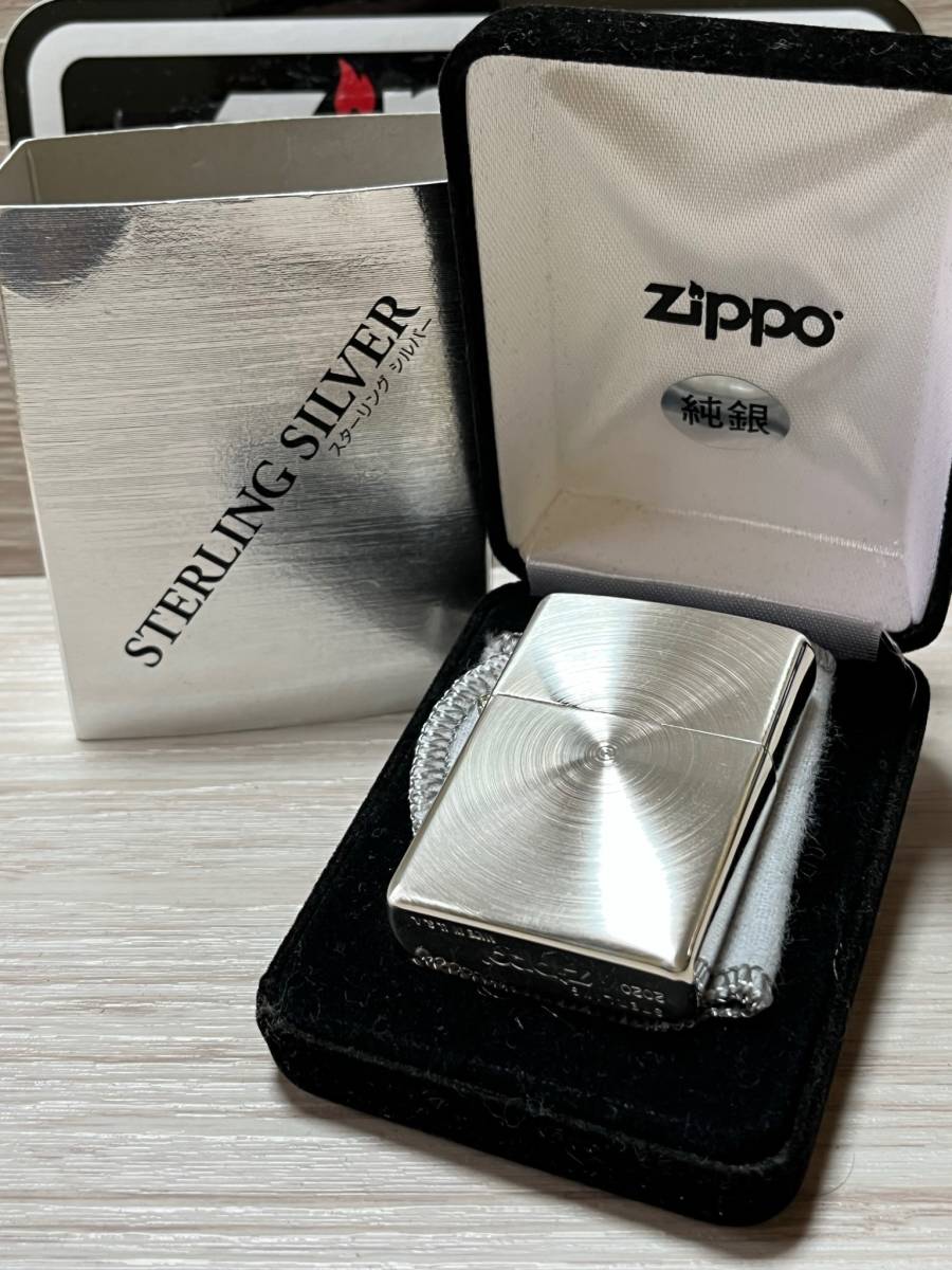 0521-321 Zippo ジッポー STERLING SILVER スターリングシルバー スリムタイプ 旧ロゴ ピンストライプ 清掃済 火花なし コレクター放出品の落札情報詳細 ...