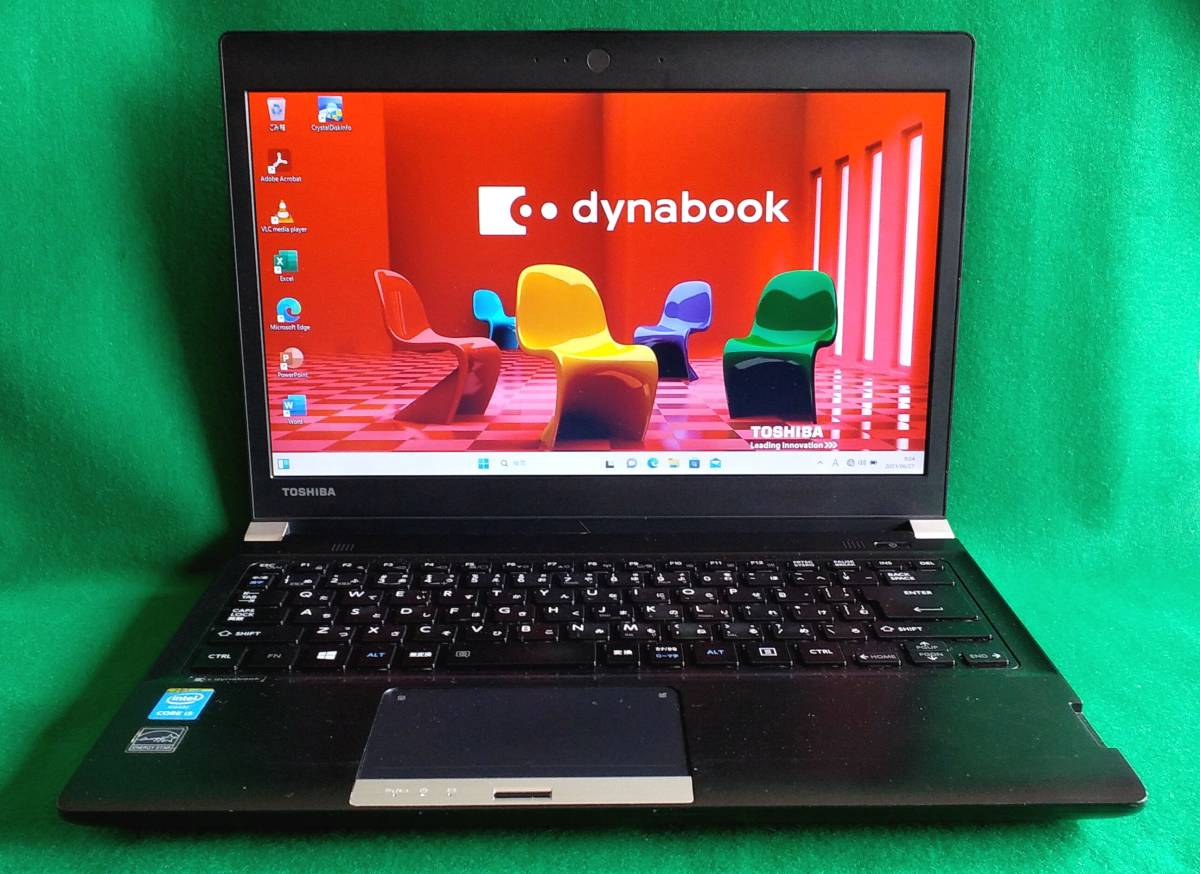 【傷や汚れあり】【新品相当SSD 160 GB、マイクロソフトOffice 365】 TOSHIBA dynabook R734、Windows11、Core i5、メモリ 8GB、無線LAN ...
