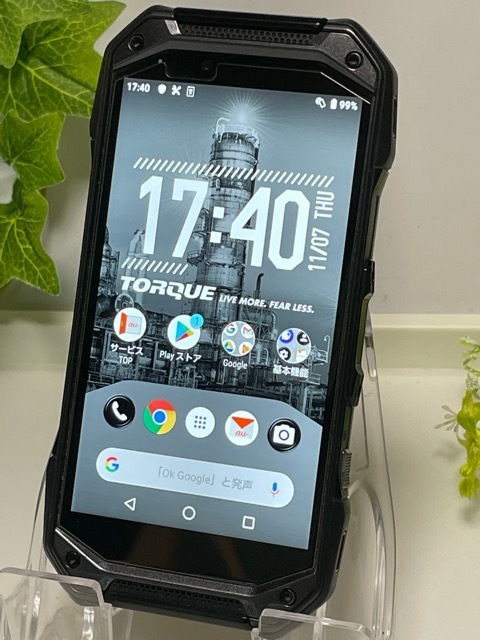 【目立った傷や汚れなし】SIMフリー☆ 京セラ TORQUE G04 au KYV46 ★ブラック★ 判定〇 動作良好/初期化済 ROM ...