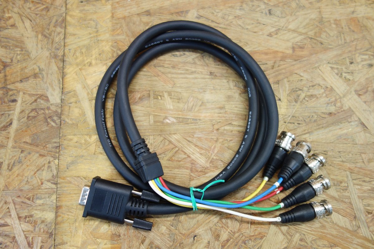 【やや傷や汚れあり】 CANARE・V5-1.5C・D-Sub15- BNC ・VGAケーブル カナレ 1.5m 中古 2本セット C113の ...