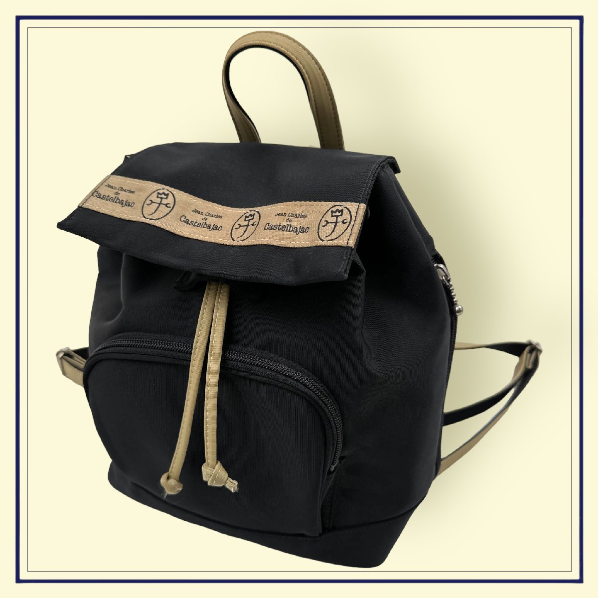 【未使用】1円【未使用】CASTEL BAJAC カステルバジャック メンズ リュックサック バッグパック 通勤通学バッグ レザー 黒 ...
