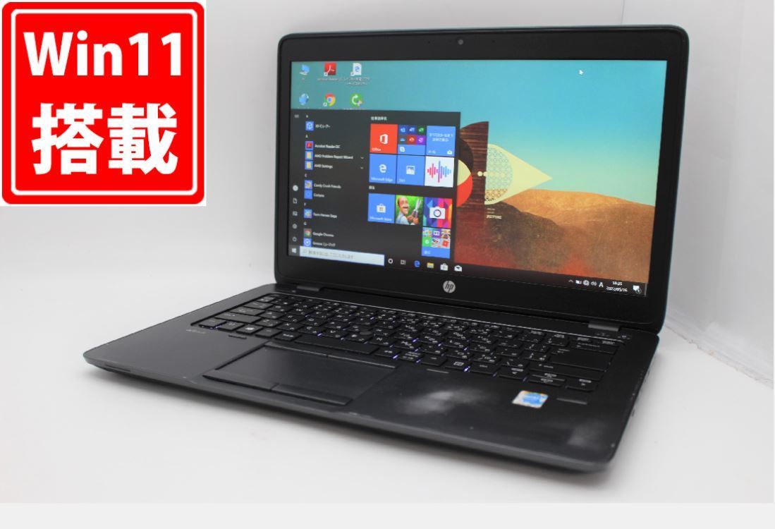 【やや傷や汚れあり】129時間 中古 フルHD 14型 HP ZBOOK 14 G2 Windows10 五世代 i7-5600U 8GB ...